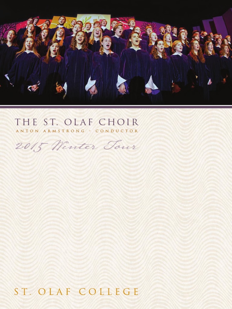 2015 Winter Tour: The St. Olaf Choir | PDF | Choir | Vocal Music
