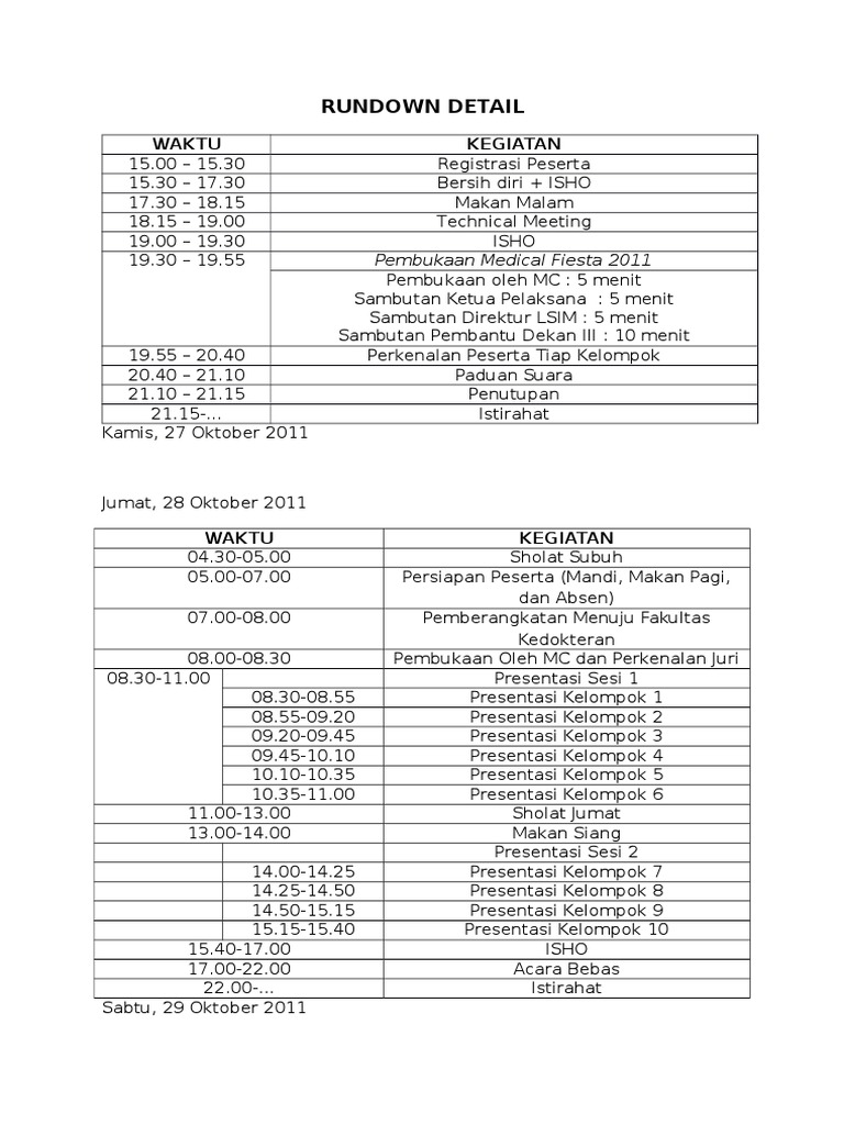 Rundown Detail | PDF