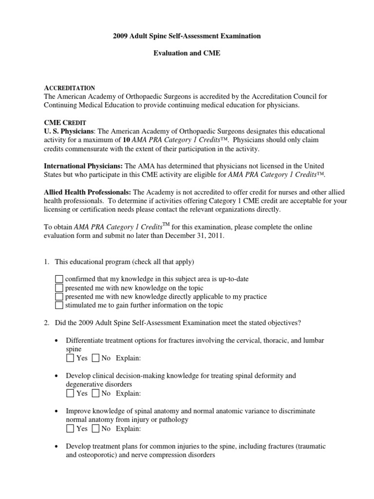 AAOS Spine 2009 PDF | PDF