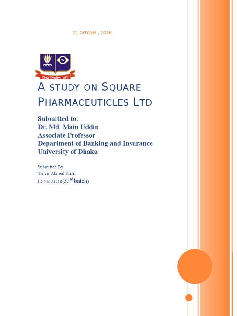 A S P L: Study ON Quare Harmaceuticles TD | PDF | Science & Mathematics