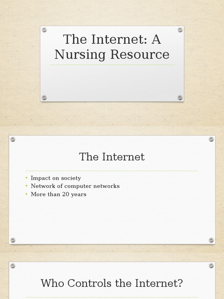The Internet: A Nursing Resource | PDF