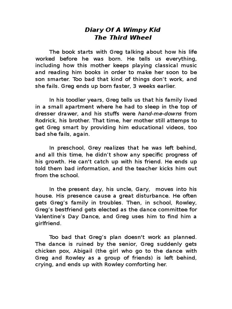 Diary of A Wimpy Kid | PDF | Mystery, Thriller & Crime Fiction