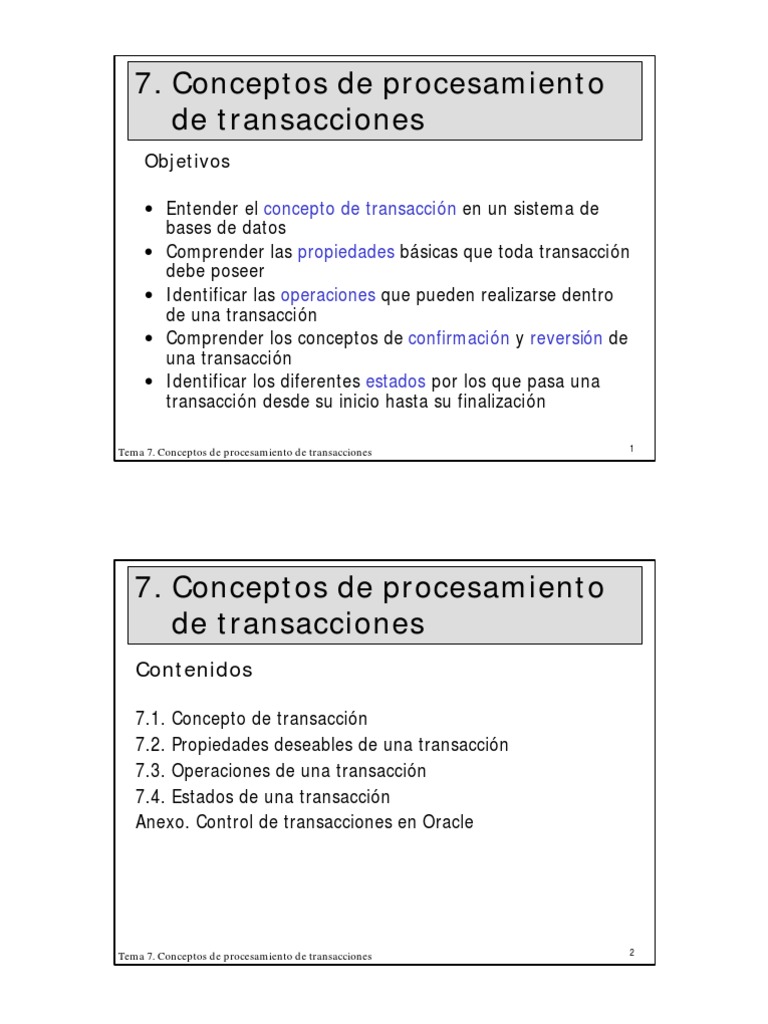 Transacciones Sentencias Commit y Rollback | PDF | SQL | Bases de datos