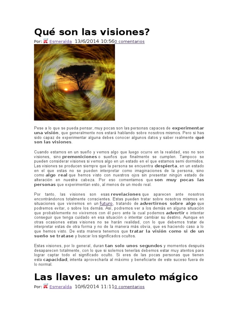 Qué Son Las Visiones | Reencarnación | Telepatía