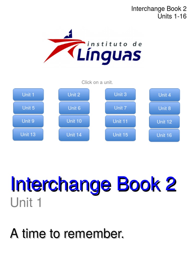 Docslide - Us Interchange Book 2 Units 1 16 | PDF | Leisure