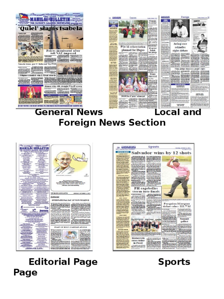 General NewsLocal and Foreign News Section | PDF | Newspapers | Publishing