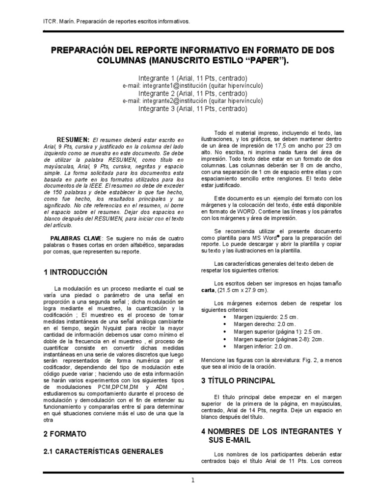 Modelo de Paper IEEE