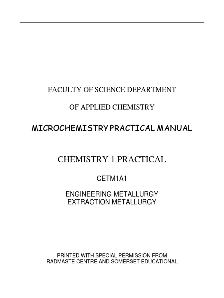 Practical Manual Converted Final 2017 | PDF | Syringe | Precipitation ...
