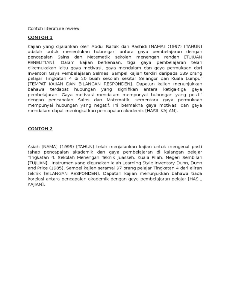Contoh Literature Riview | PDF