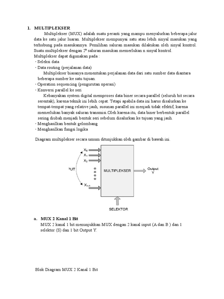 Dasar Teori Mux - Demux | PDF | Komputer | Teknologi & Rekayasa