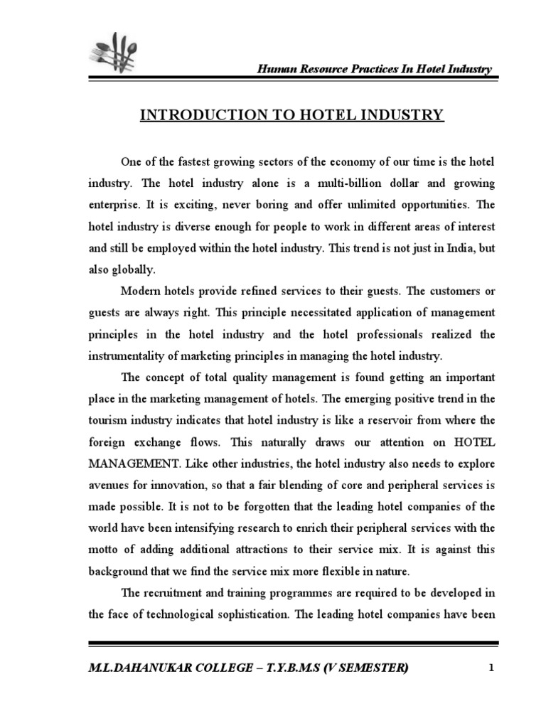 HR Practices in Hotel Industry | PDF | Human Resource Management ...