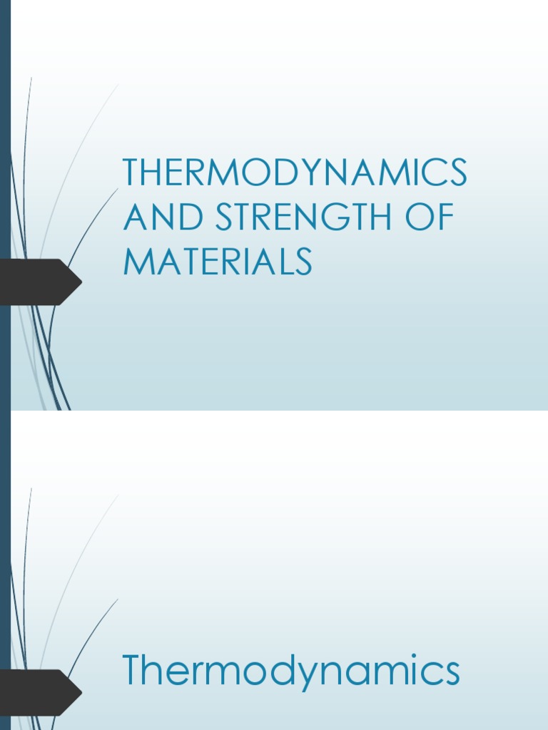 Thermodynamics and Strength of Materials | PDF | Thermal Expansion | Heat