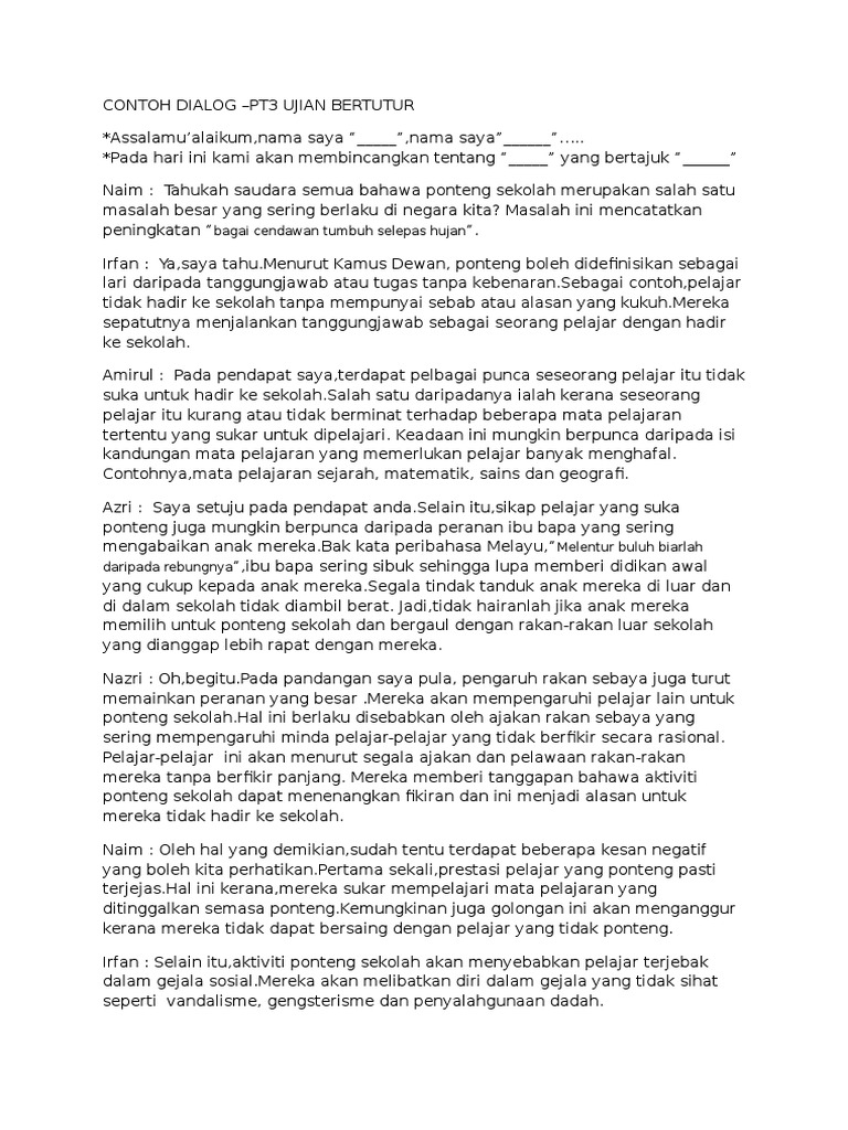Dialog Pt3 Bertutur | PDF