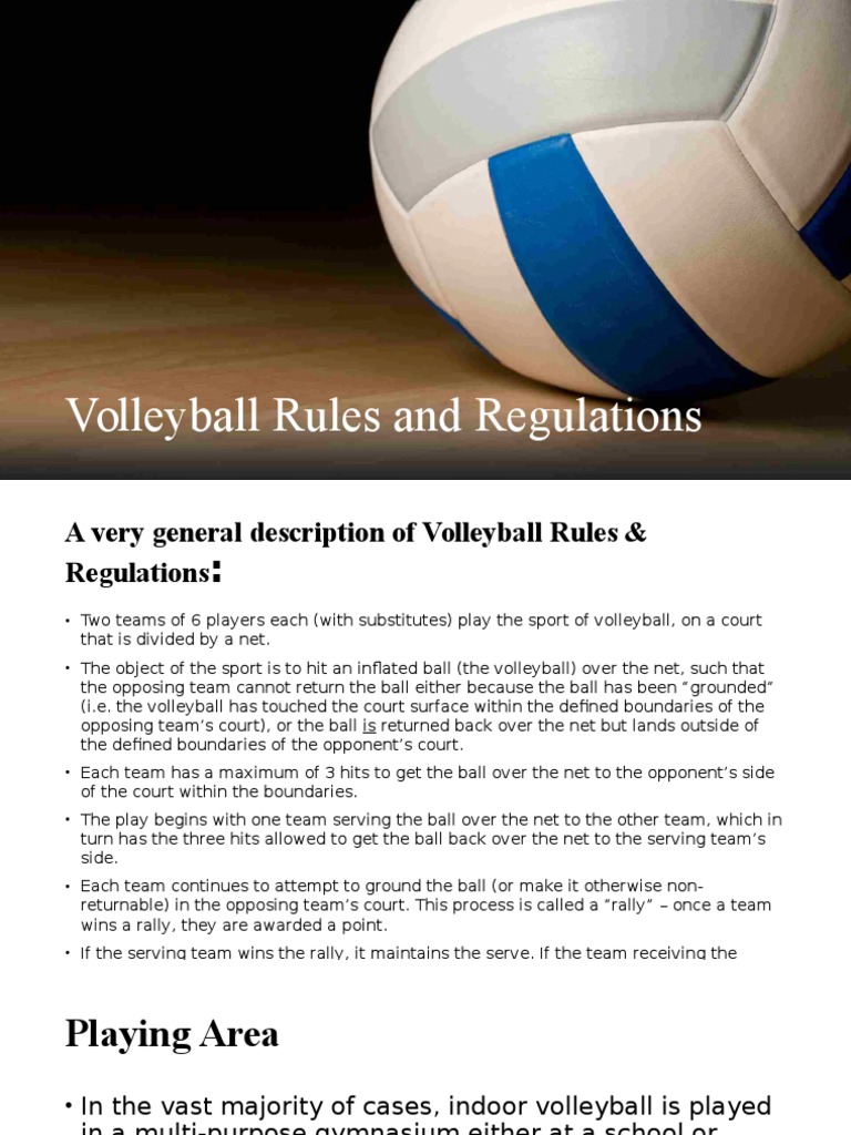 Volleyball Rules And Regulations