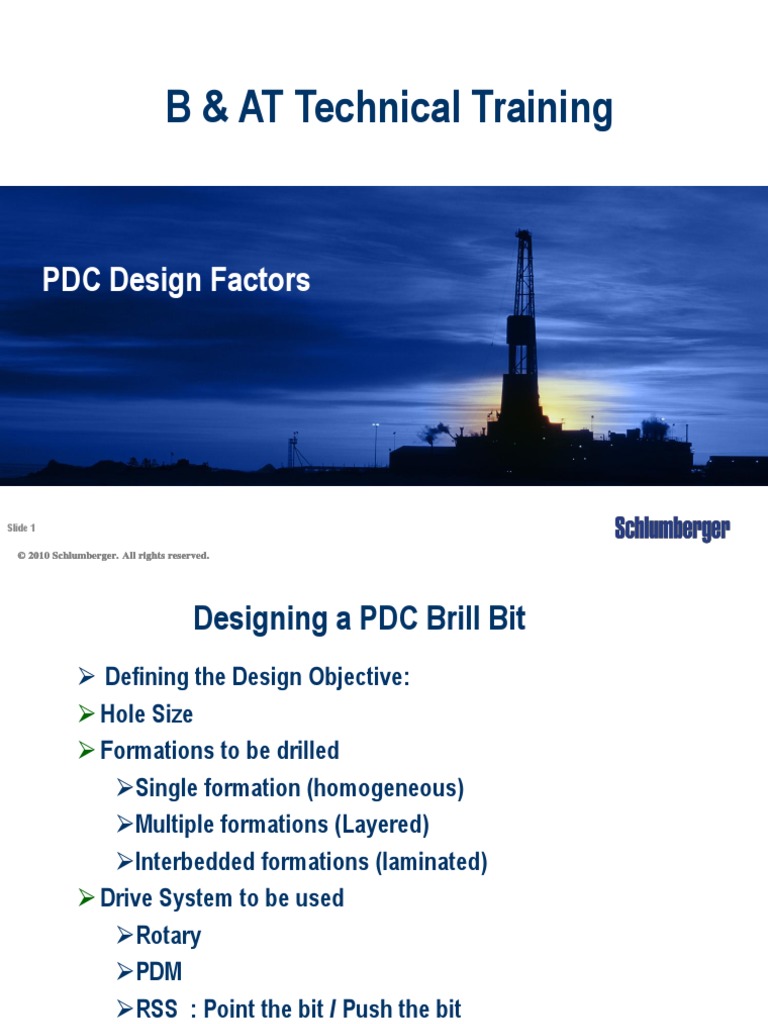 2 - PDC - Design Factors | PDF | Drilling | Nature