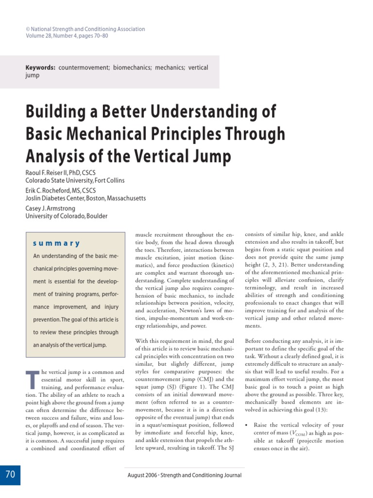 Analysis of The Vertical Jump | PDF | Force | Acceleration
