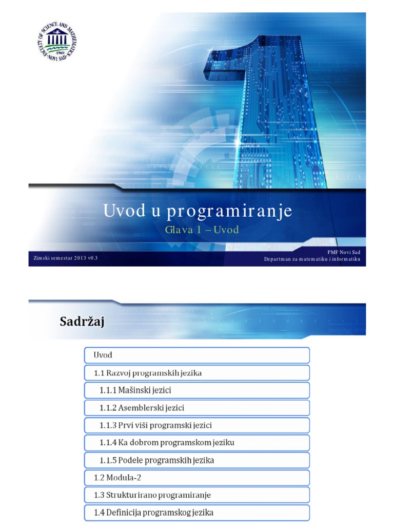 Uvod U Programiranje | PDF