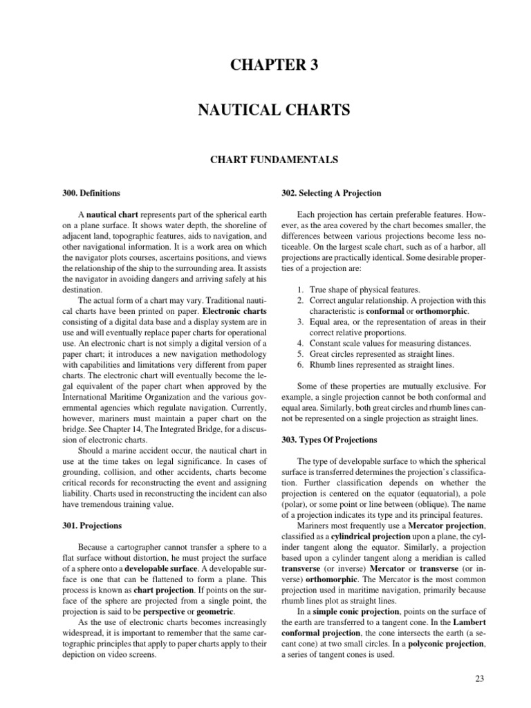 Understanding Nautical Chart Projections | PDF | Latitude | Circle