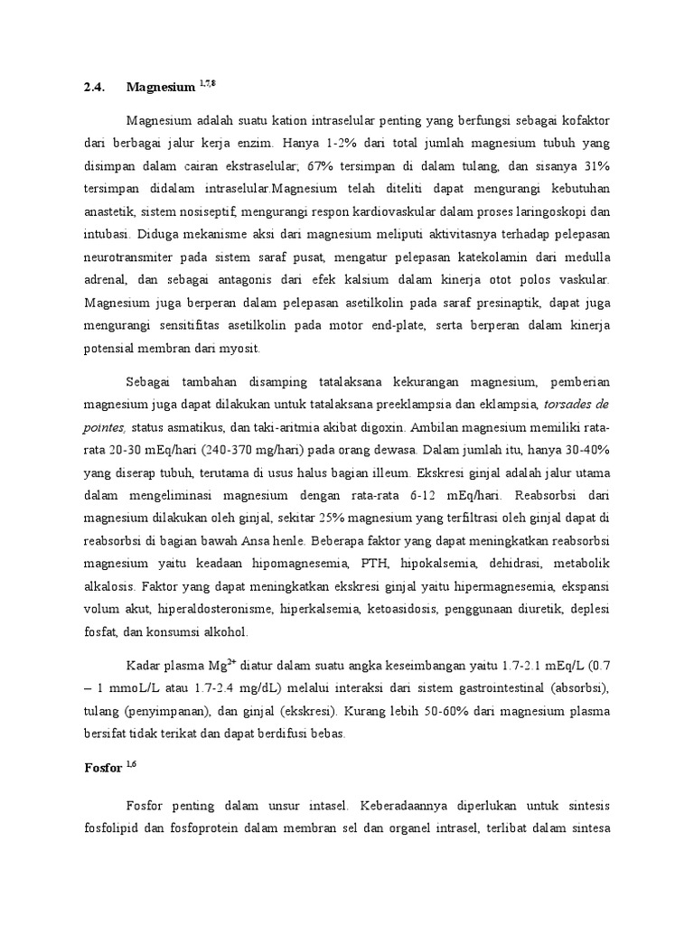 Fisiologi Magnesium Dan Fosfat | PDF | Kesehatan Holistik