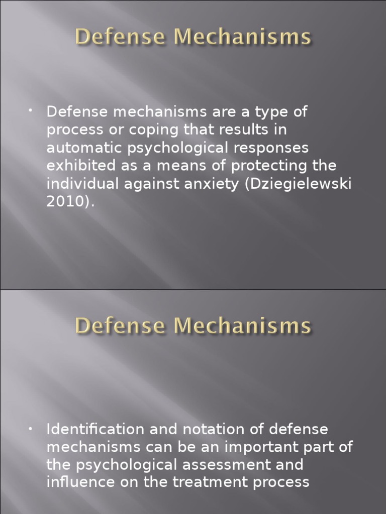 Defense Mechanisms | PDF | Career & Growth | Self-Improvement