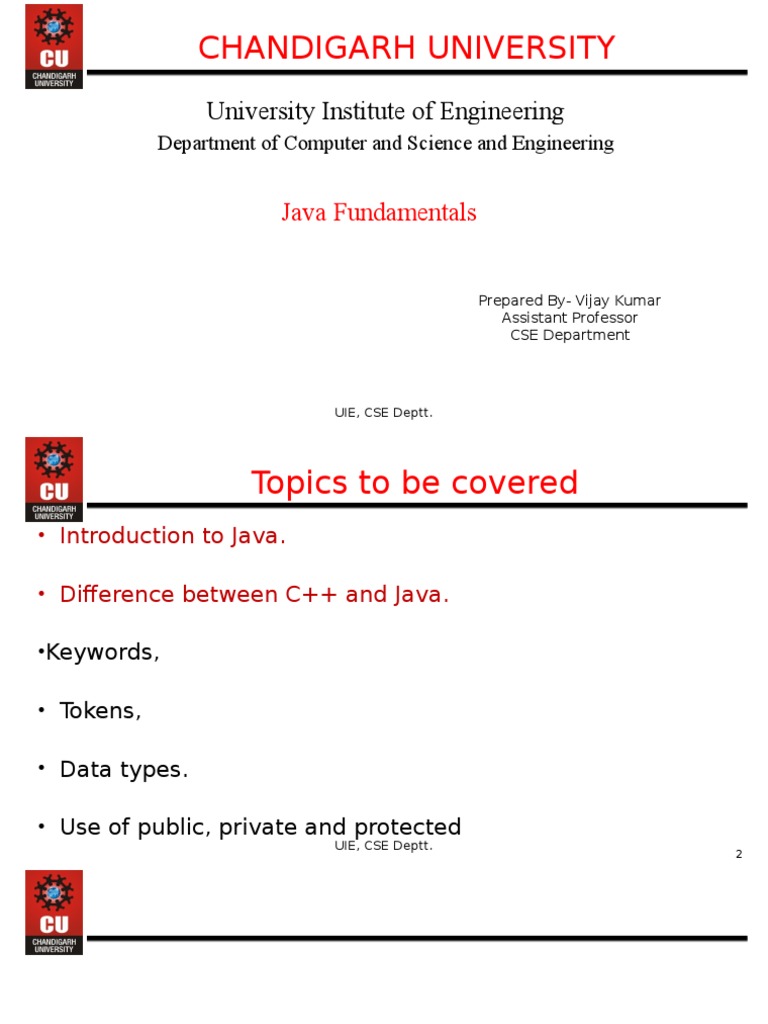 Chandigarh University: University Institute of Engineering | PDF | Java (Programming Language ...