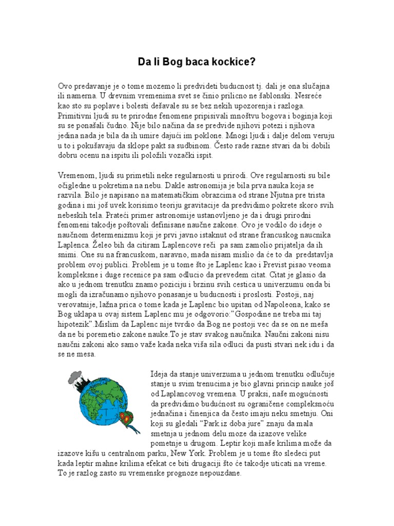 Dali Bog Baca Kockice Final | PDF