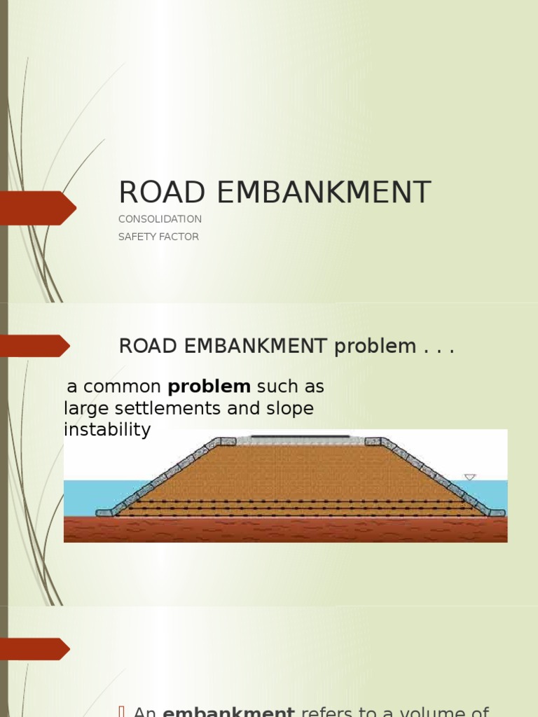 Road Embankment: Consolidation Safety Factor | PDF