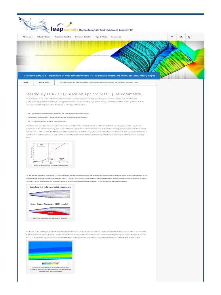 Boundary Layer Meshing for Low-Re CFD | PDF | Boundary Layer | Turbulence