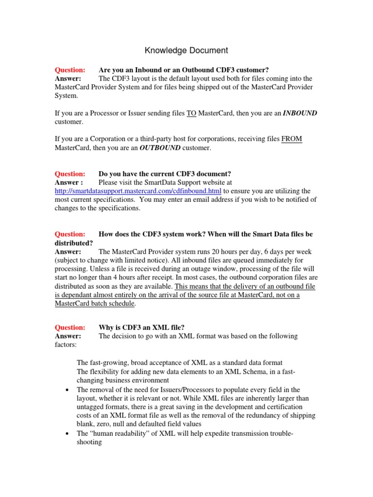 Cdf3 Faq Pdf Xml Schema Xml