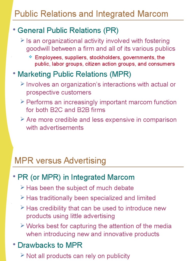 Public Relations and Integrated Marcom | PDF | Public Relations ...