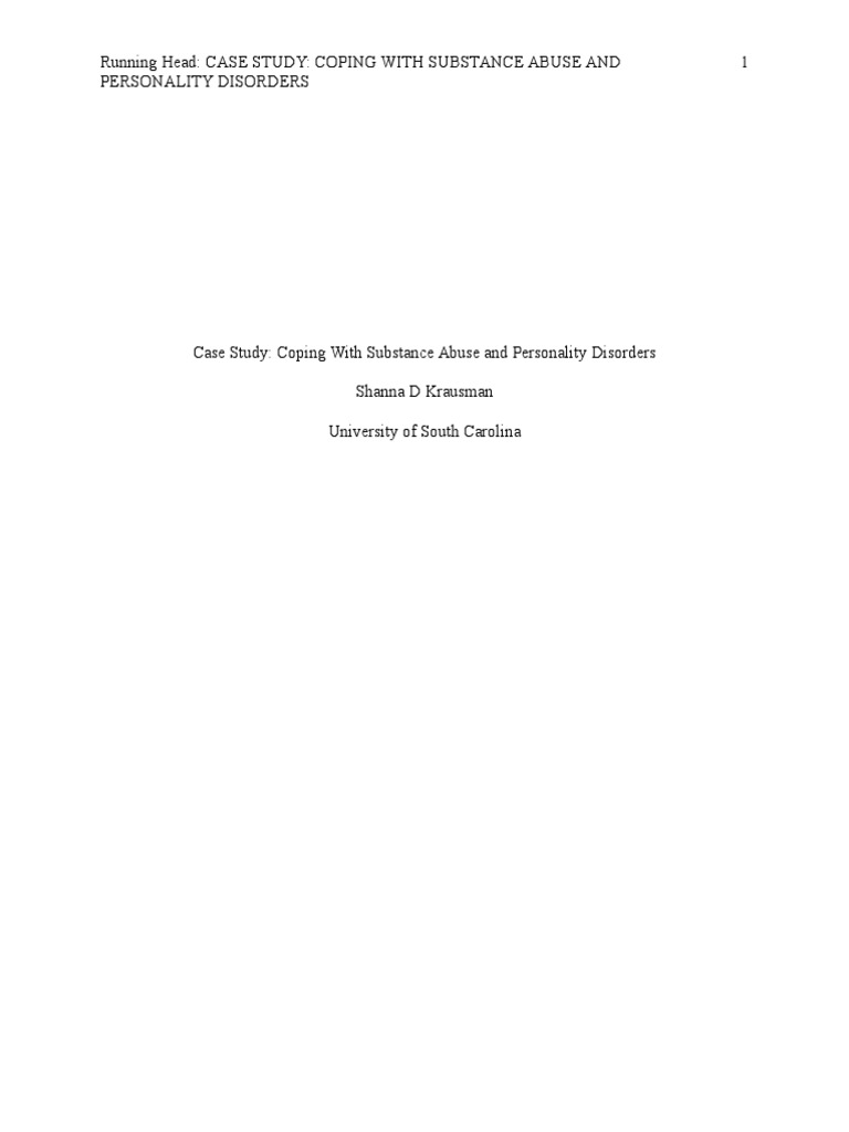 Case Study 1 | PDF | Borderline Personality Disorder | Cognitive ...