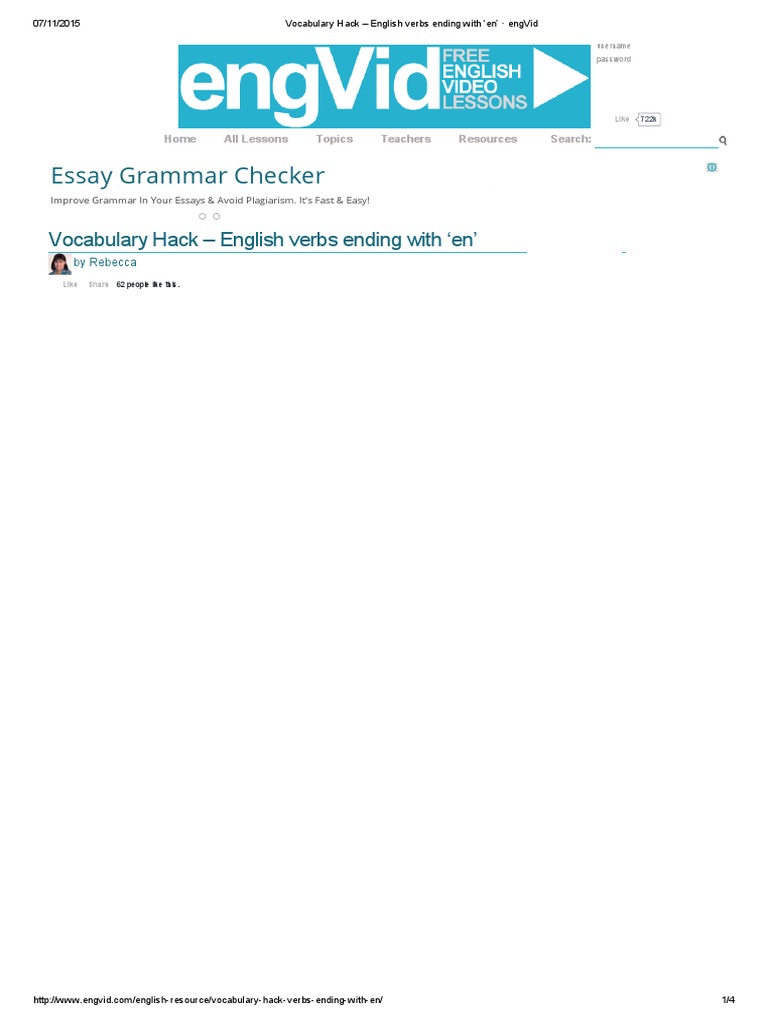 Vocabulary Hack: Verbs Ending in 'en' | PDF | English Language | Adjective