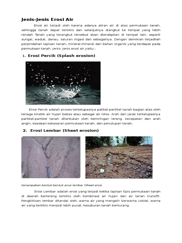 Jenis-Jenis Erosi | PDF | Sains & Matematika