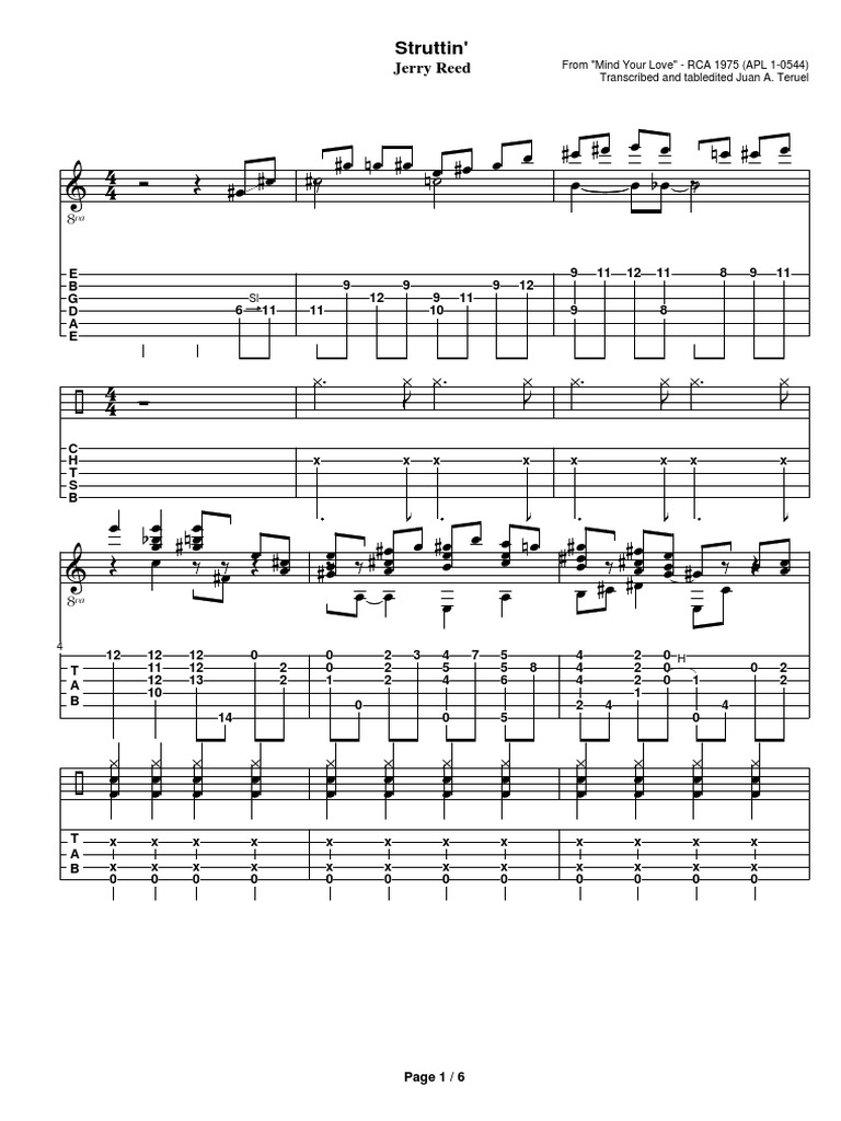 Jerry Reed Struttin | PDF