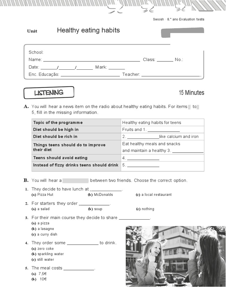 Sw8 - Teste Healthy Food | PDF | Eating | Foods
