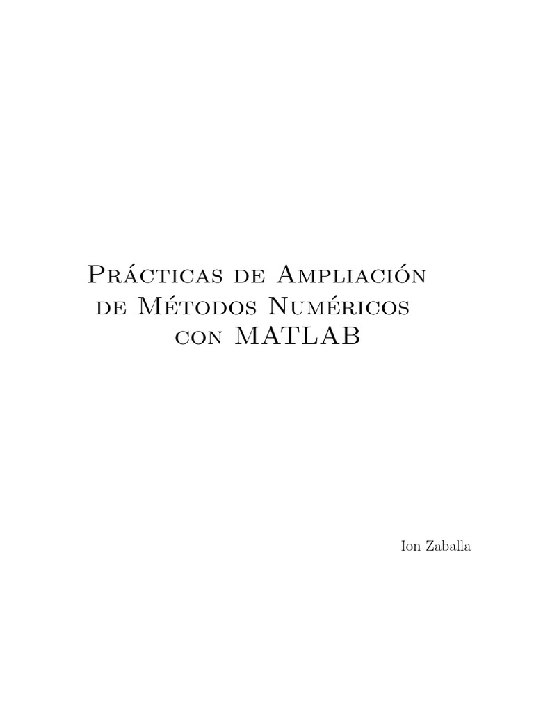 Guia Matlab Metodos PDF | PDF | Matriz (Matemáticas) | Archivo de computadora