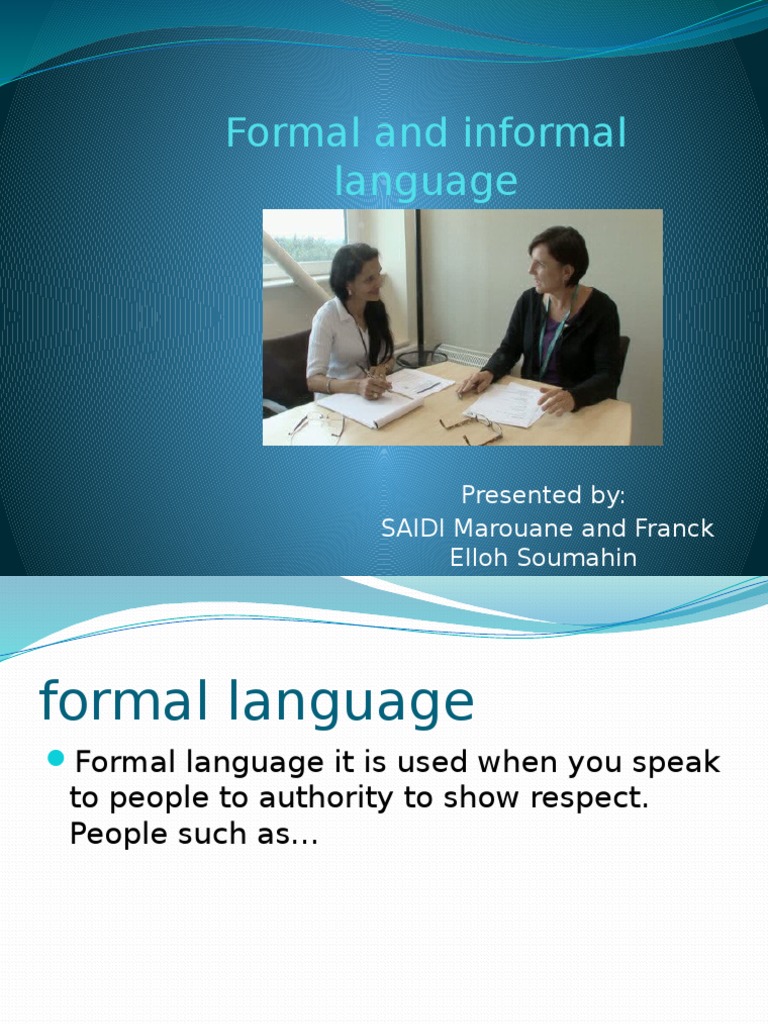 Formal and Informal Language | Download Free PDF | Acronym | Semiotics