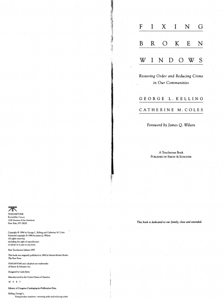 Kelling, G & Coles, C M - Fixing Broken Windows | PDF