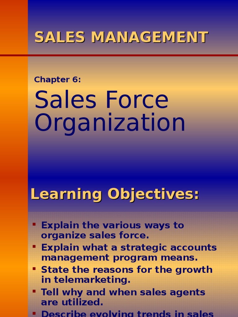 Sales Management (Sales Force Structure) | Download Free PDF | Sales ...