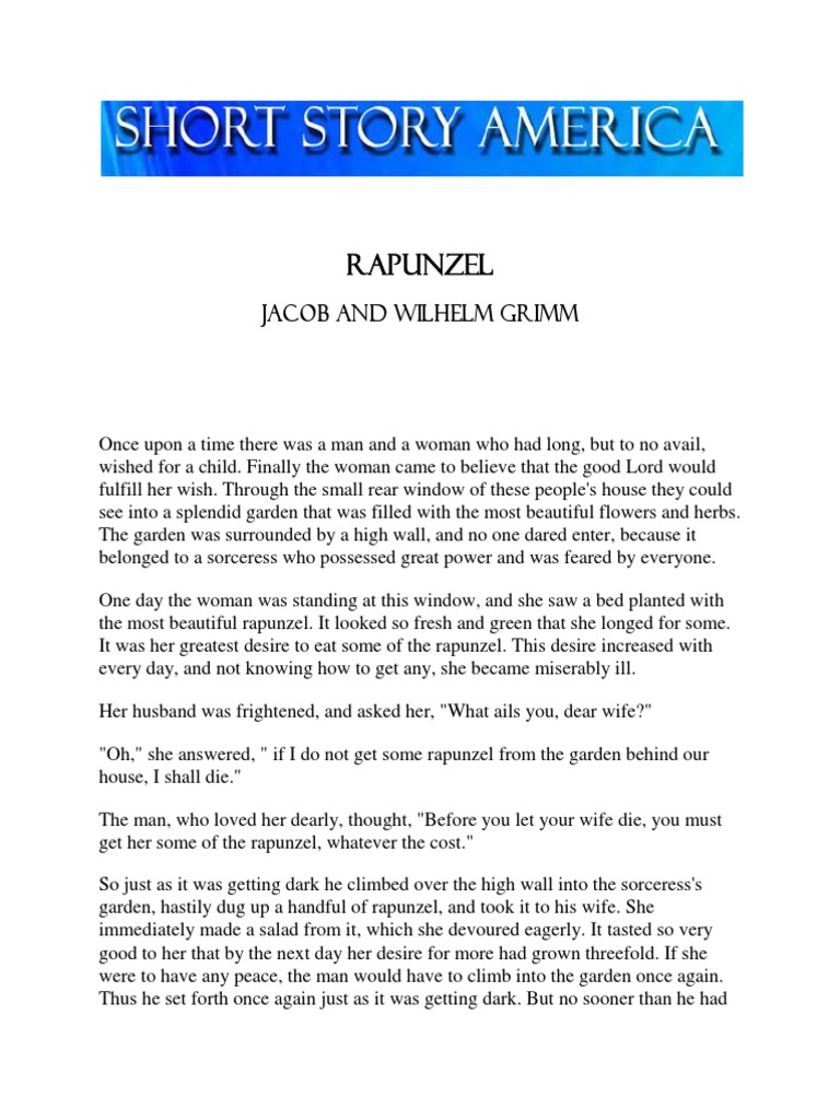 Rapunzel: Jacob and Wilhelm Grimm | PDF | Rapunzel
