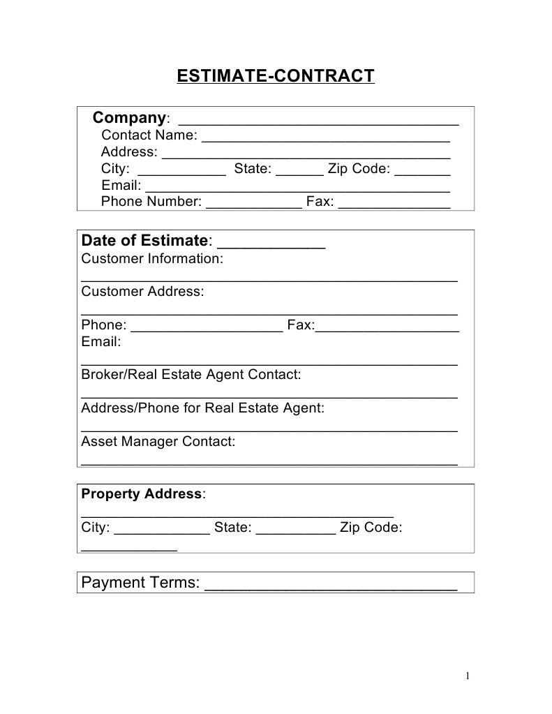 Foreclosure Cleanout Estimate Contract | PDF | Real Estate Owned | Real ...