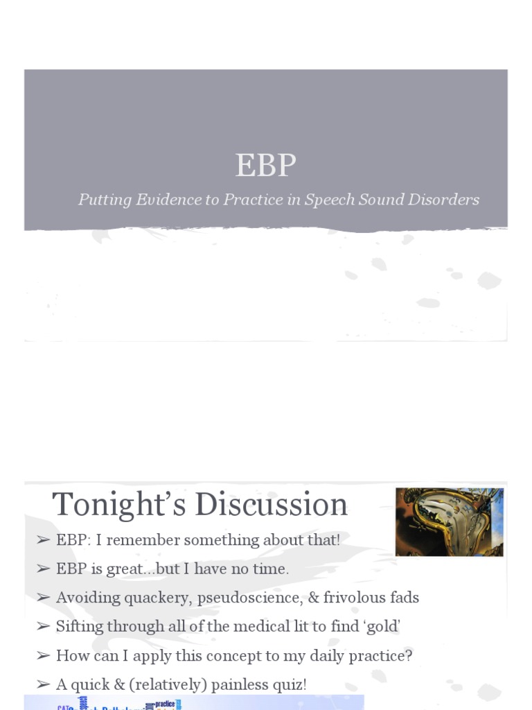 Ebp | PDF | Speech Language Pathology | Evidence Based Practice