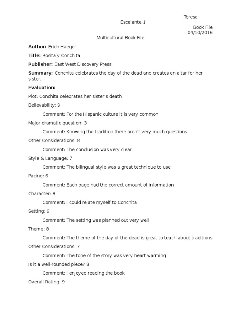 Multicultural Book File | PDF | Plot (Narrative)