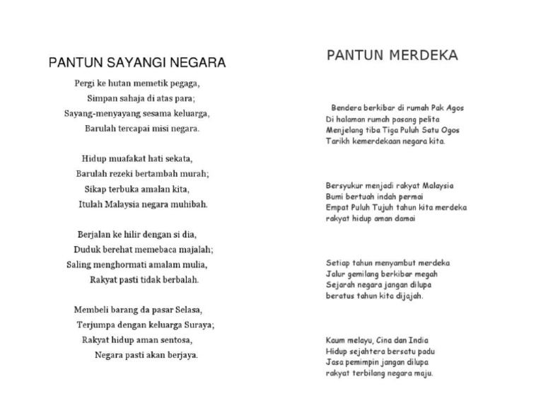 Pantun Merdeka | PDF