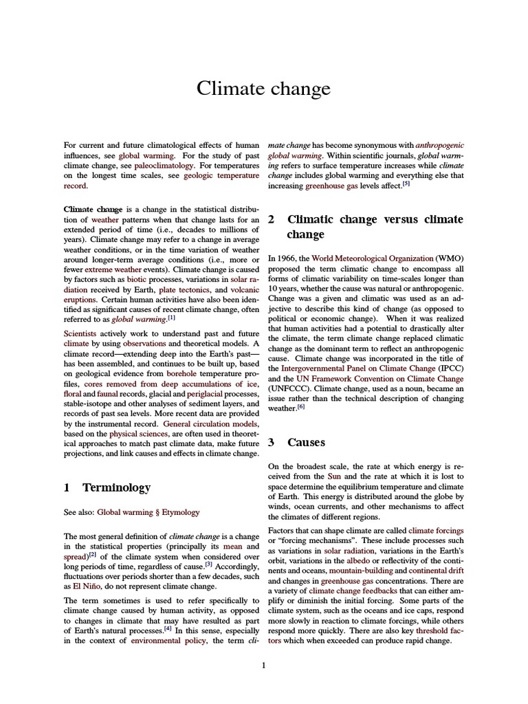 Climate Change | PDF | Climate Change | Climate