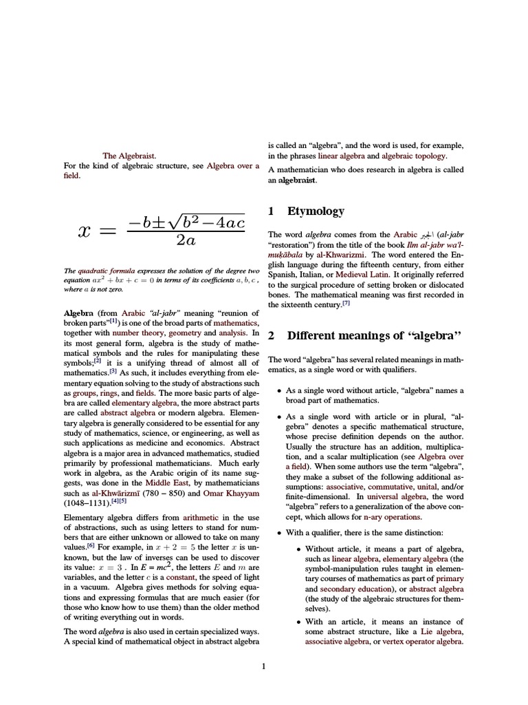 Algebra | PDF | Algebra | Abstract Algebra