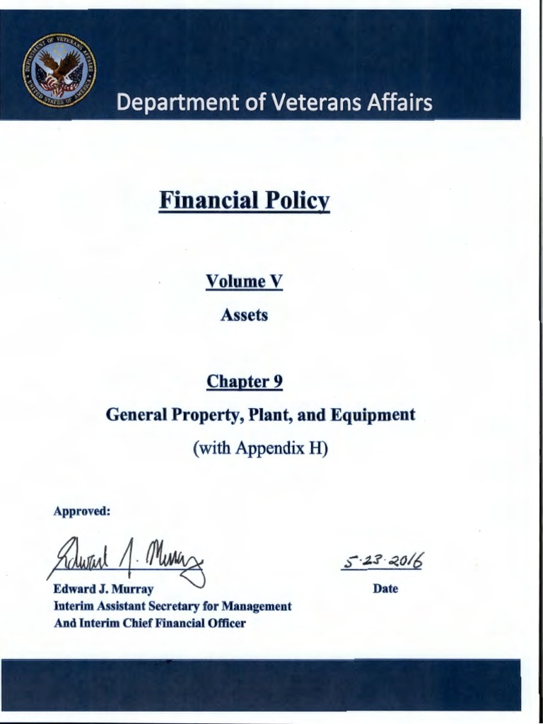 VA Financial Policy on Property Assets | PDF | Depreciation | Expense