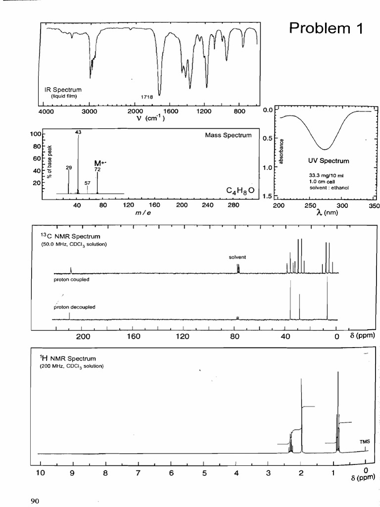Spectroscopy Practice Problems | PDF | Carbon 13 Nuclear Magnetic Resonance | Nuclear Magnetic ...
