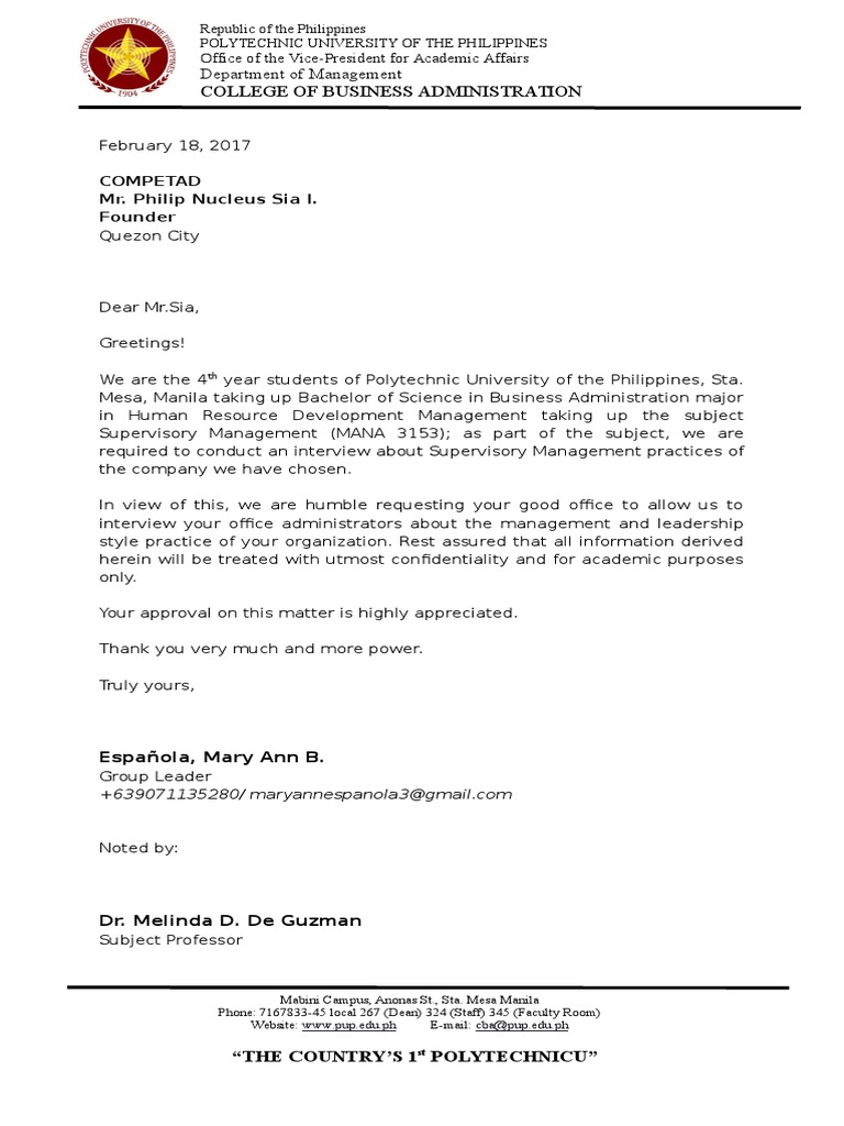 Letter For Interview | PDF