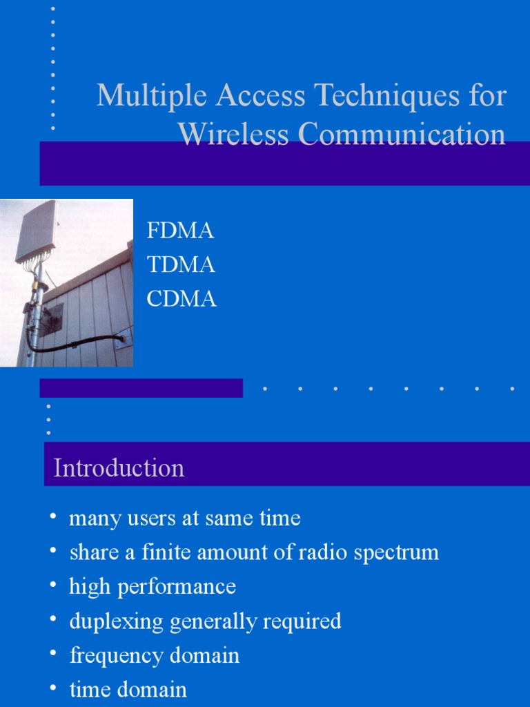 Tdma and Fdma | PDF | Channel Access Method | Duplex (Telecommunications)